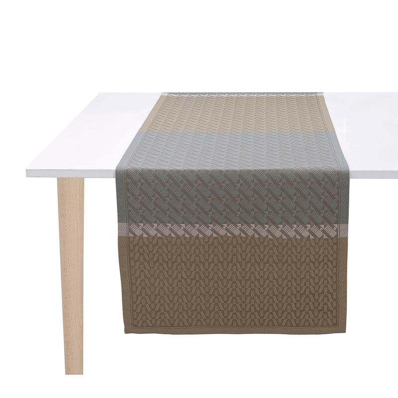 Chemin de table Veine Graphique Feutre 50x150 100% coton | Le Jacquard ...