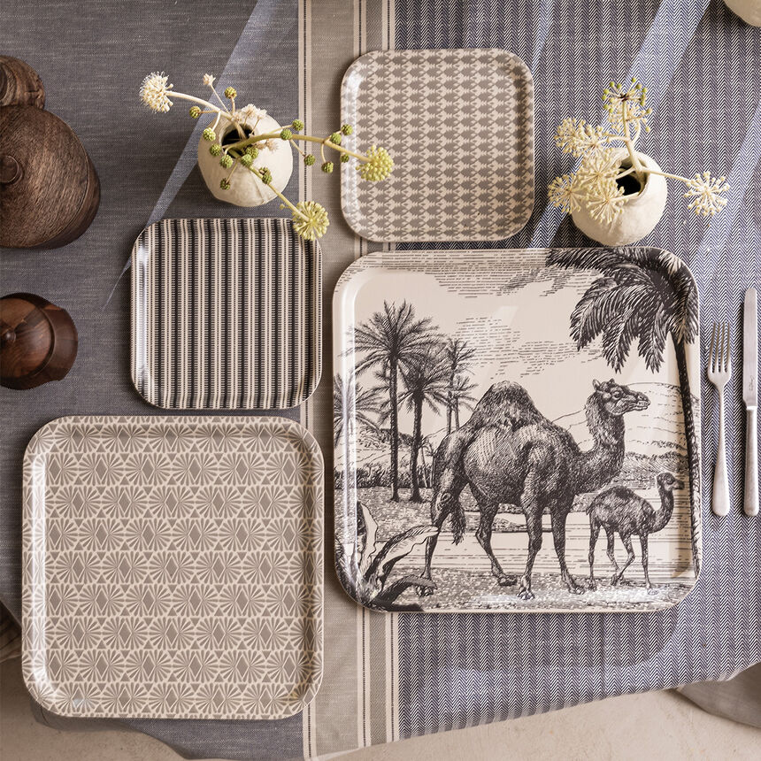 Plateau Dune Argile 32x32 100% Bois | Le Jacquard Français